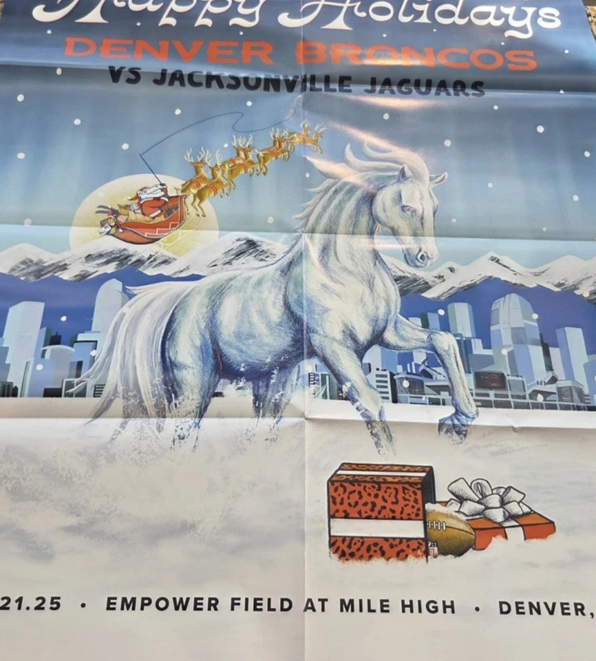 DENVER BRONCOS 2025 GAMEDAY POSTER PROGRAM JACKSONVILLE JAGUARS DEC 21 ...