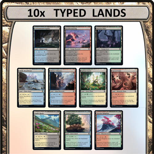 10x TYPED Dual Lands Dominaria United Full Set of 2-Color MTG Magic | eBay