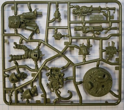 Warhammer 40k Kill Team Bits Plague Marine Heavy Gunner Morslug Plague ...
