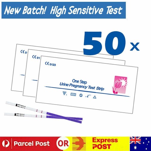 50x Early Pregnancy Tests hCG urine Strips Sensitive Fertility HPT Kit ...