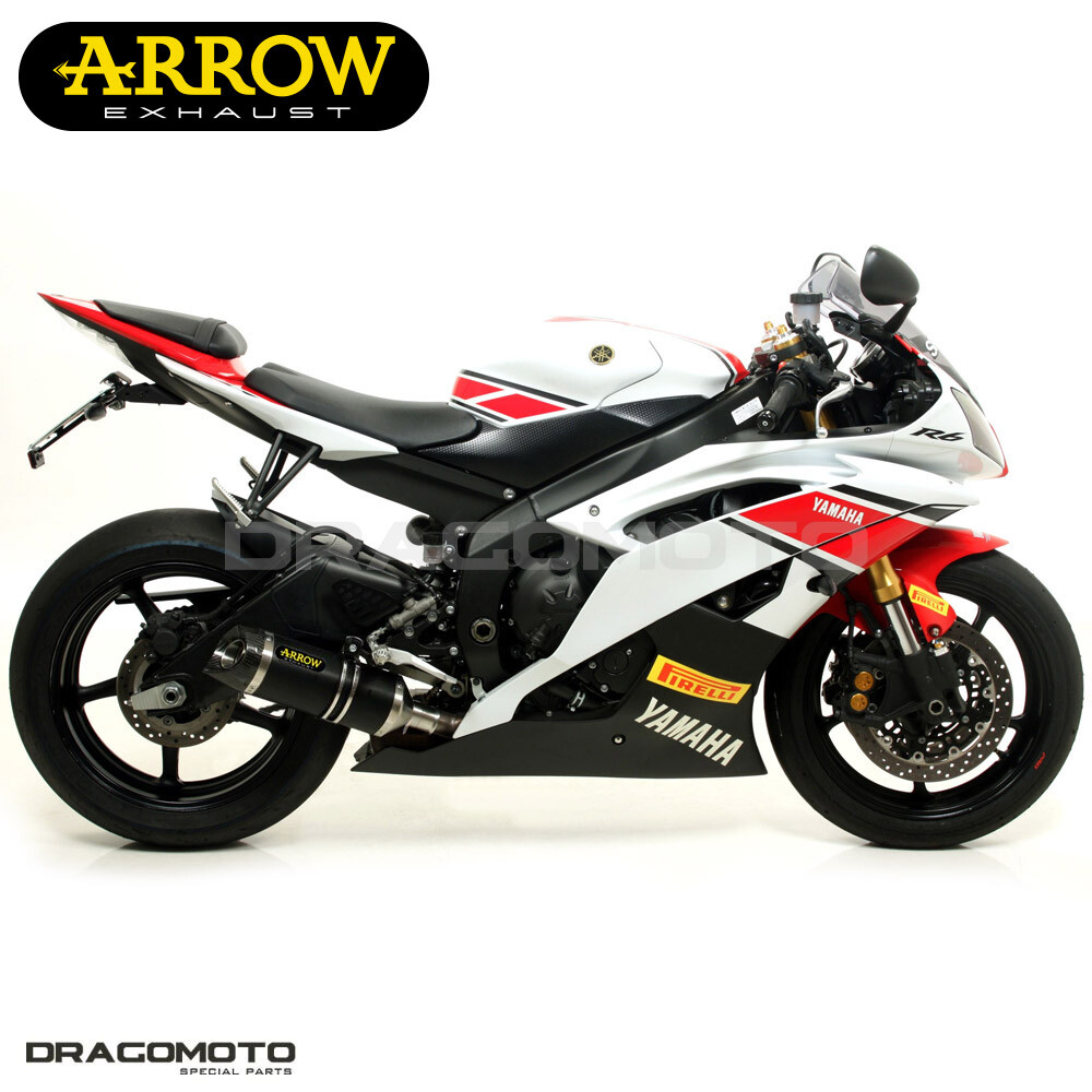 Muffler YAMAHA YZF 600 R6 2014 2015 ARROW ALU Black CC THUNDER | eBay