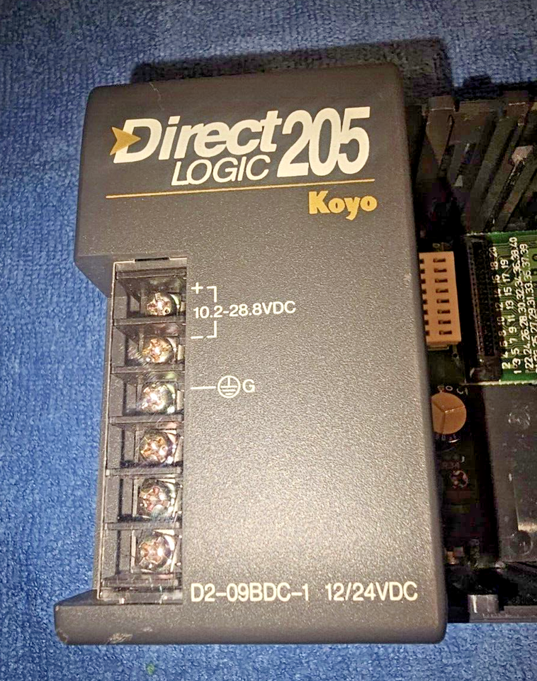 KOYO D2-09BDC1-1 DIRECT LOGIC 205 POWER SUPPLY WITH 9 Slot RACK 24vdc ...
