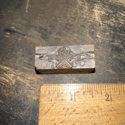 Printing Block “ Campfire Scene ” Copper Face. | eBay