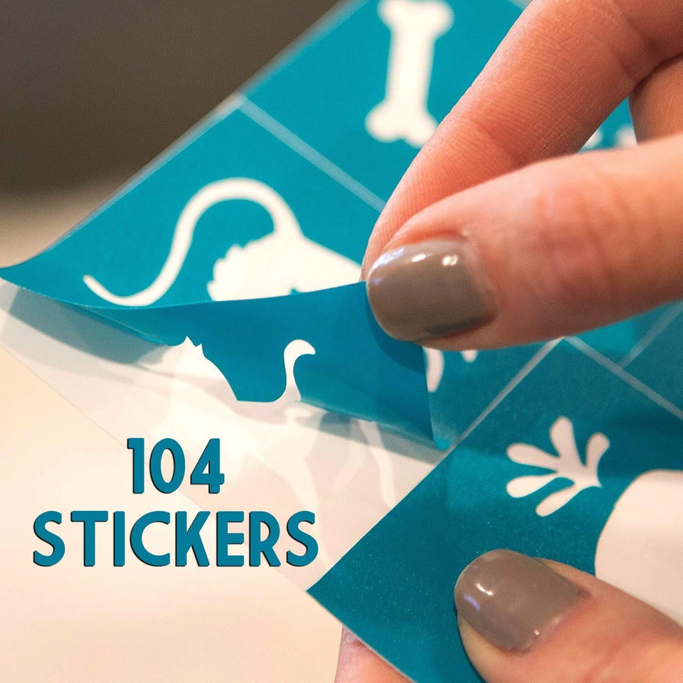 Face Paint Stencil Stickers for Painting Kit (104 Pieces) Thick Tattoo ...