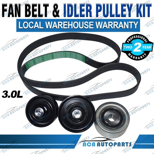 Idler Pulley + Drive Fan Belt Kit For Hilux 1KDFTV KUN16 KUN26 3.0L ...