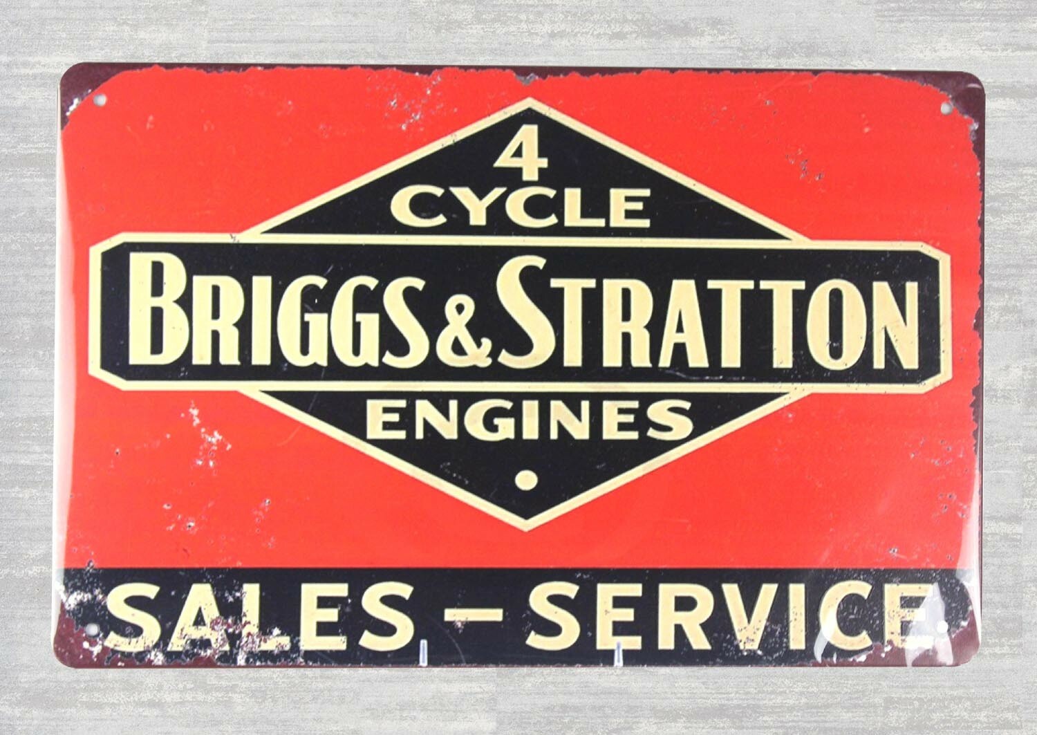 Briggs Stratton engines garage tin metal sign old fashioned tin signs ...