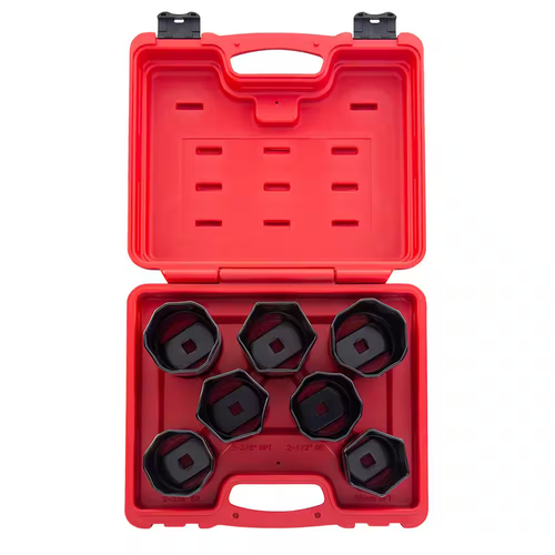 Sunex Tools 7pc 1/2" Drive Wheel Bearing Locknut Sockets Tools Set 2847 ...