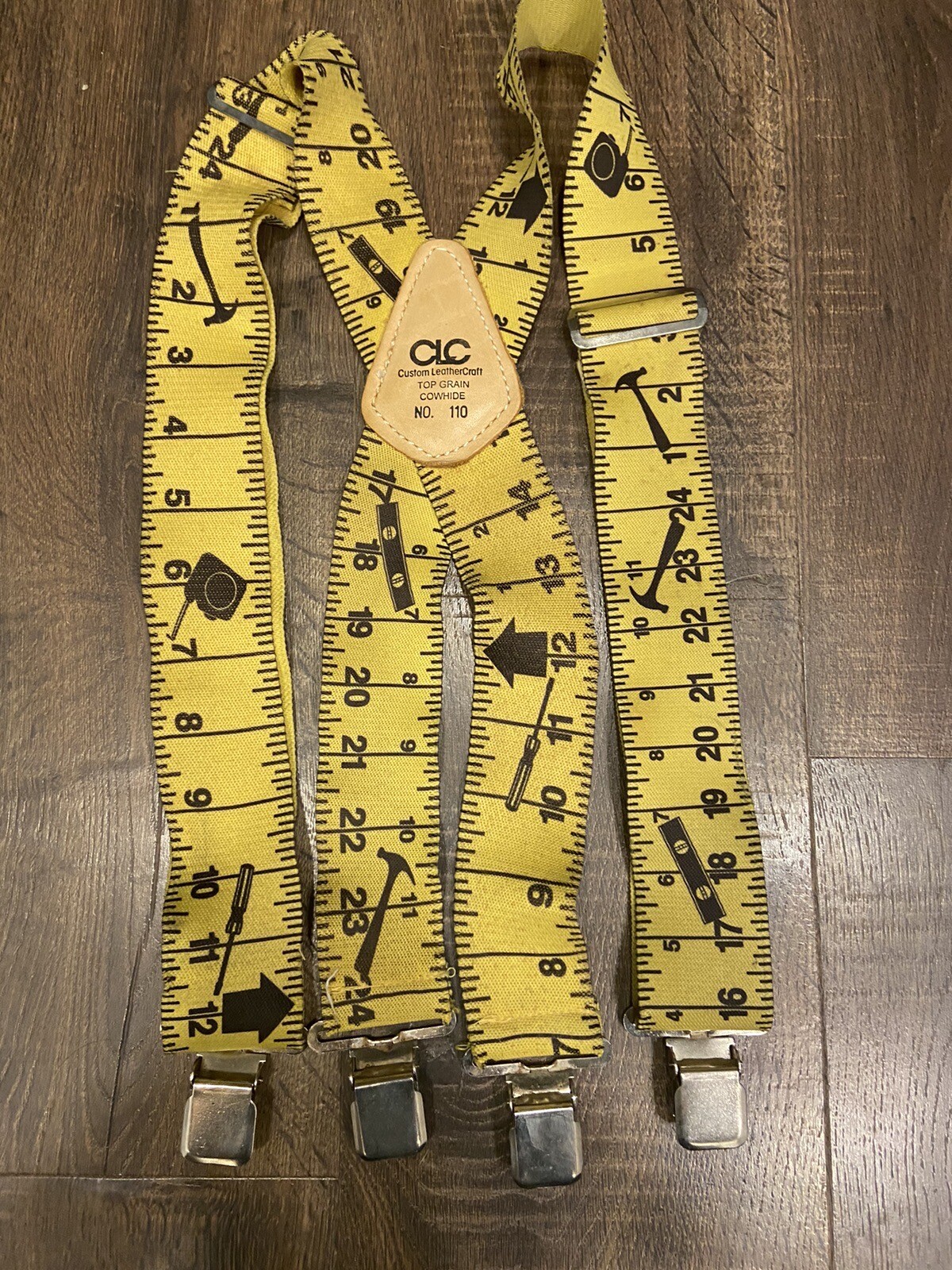 CLC Construction Suspenders/Braces-Yellow/Black Golden Rule’ Clip On | eBay