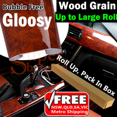 Glossy Wood Grain Car Vinyl Wrap Car Vinyl Sticker Decals Vinyl ...
