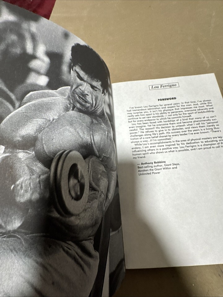 Signed Lou Ferrigno's Guide To Personal Power, Bodybuilding and Fitness ...