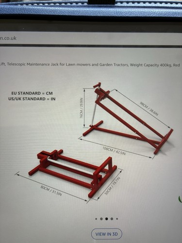 VOUNOT Lawn Ride on Mower Lifter Telescopic Jack for Garden Tractor Max ...
