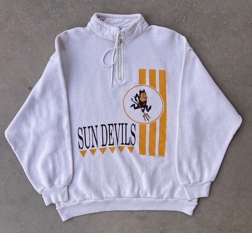 Vintage Arizona State University Sweatshirt Large 1/4 Zip ASU Sun ...