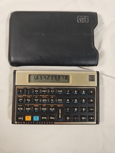 HP 12C Financial Calculator Original Case Vintage 3449S05506 | eBay