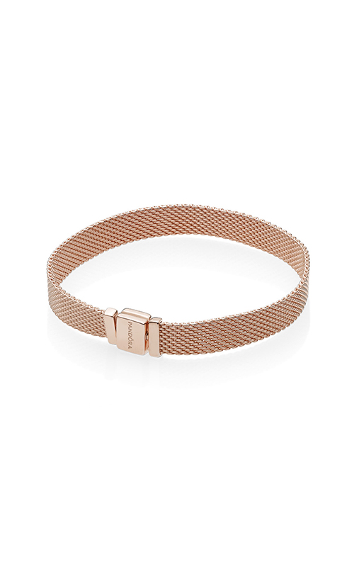 Pandora 14K Rose Gold Plated REFLEXIONS Mesh Bracelet 587712-21cm - 8 1 ...