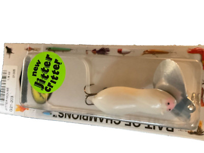 ARBOGAST NEW JITTER CRITTER JITTER MOUSE G21-203 1/8 oz. White w tail ...