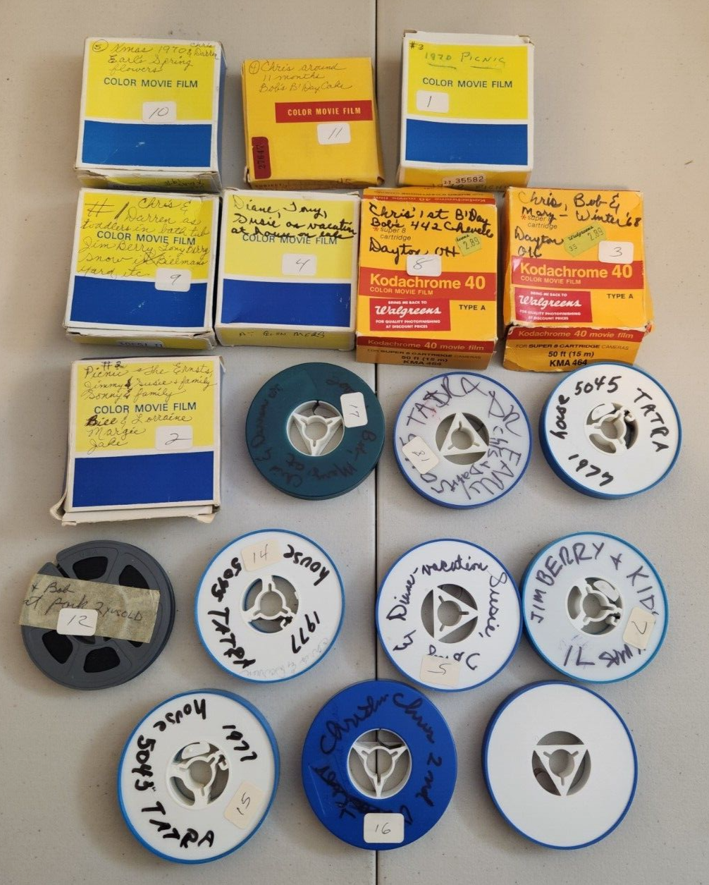Vintage 60s 70s Super 8mm film reels home movies lot of 18 Home movies ...