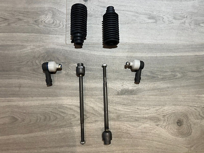 RENAULT CLIO MK 3 05-12 TWO OUTER & 2 INNER TRACK ROD ENDS WITH 2 RACK ...