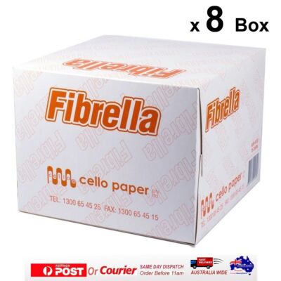 Fibrella Absorbent Facial Wipes 8 x75pk ( 600pcs) Cello Paper 33cmx33cm ...