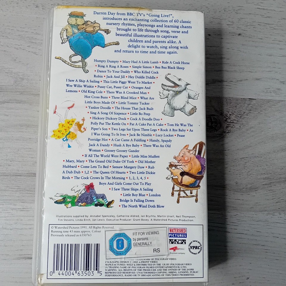 CLASSIC NURSERY RHYMES VHS TAPE - RARE RETRO MOVIE KIDS | eBay UK