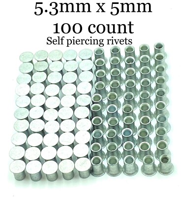 5.3 x 5 mm self piercing steel rivet - qty 100 | eBay