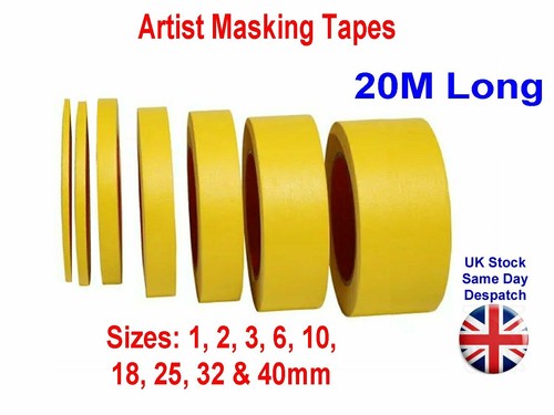 Artist Masking Tape Sizes 1 to 40mm Modelling Craft Tool Longer 20m | eBay