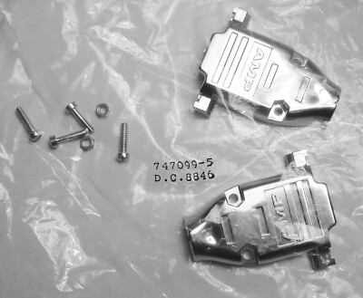 ~Qty=1 AMP 747099-5 Hood 15 Pin Shielded Back Shell Plated Plastic RFI ...