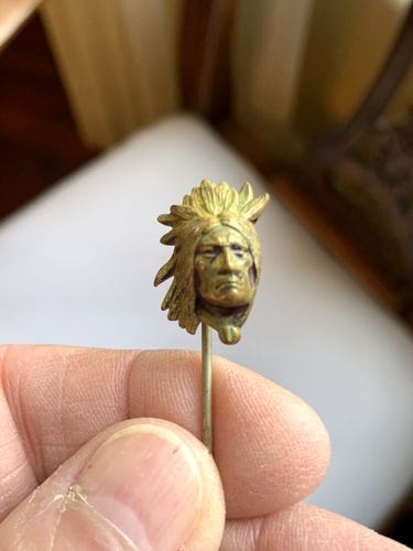 Very Rare Antique Native American Indian Chief Stickpin Pin Mint 1920’s ...