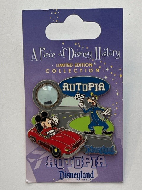 DL Mickey And Goofy Autopia Piece Of Disney Shorty LE Disney Pin (B) | eBay