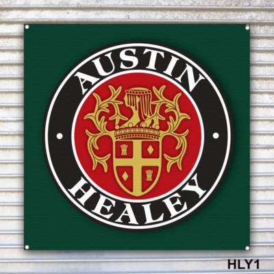 Austin Healey Emblem Illustrated Banner Sign Wall Art | eBay