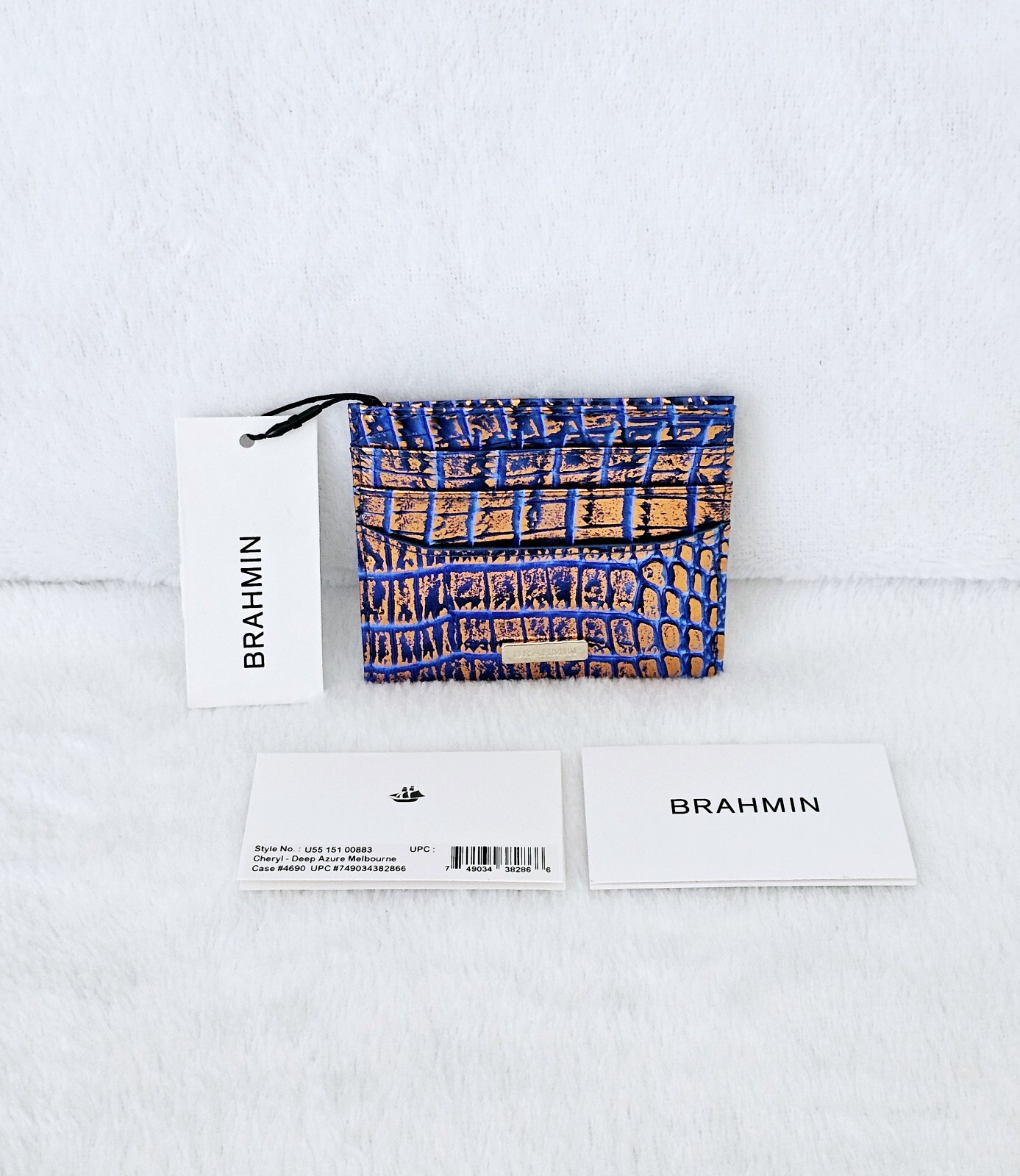 BRAHMIN DEEP AZURE LORELEI W/CHERYL CARD #HARD TO FIND# | eBay