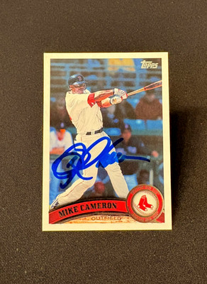MIKE CAMERON - SIGNED 20011 Topps Card Boston Red Sox AUTO AUTOGRAPH | eBay