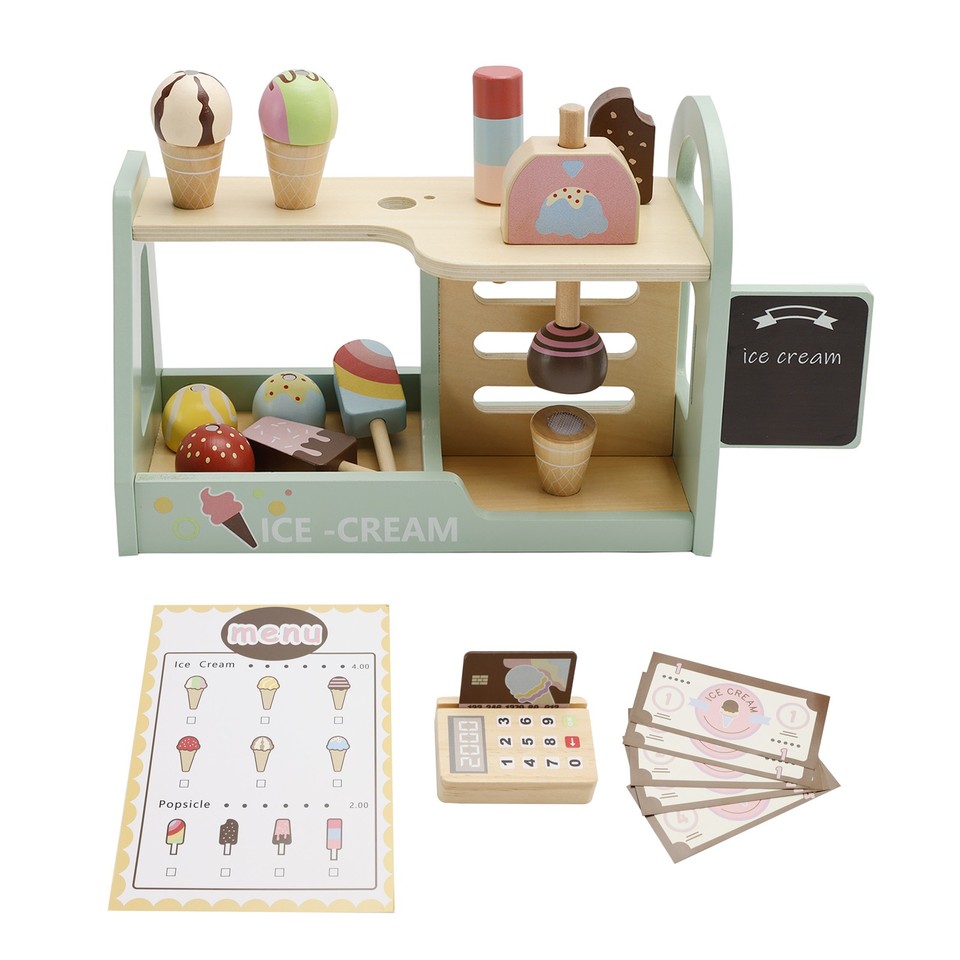Simulation Dessert And Serve Ice Cream Counter Kid Play Educational Toy ...