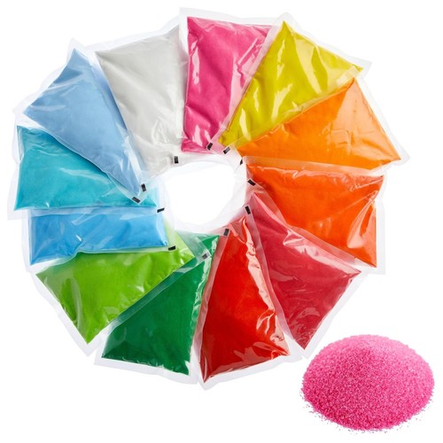 12 Pack Colored Sand for Crafts - DIY Wedding Decor, Vase Filler ...