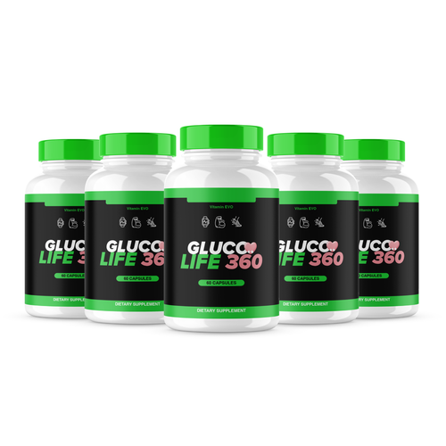 (5 Pack) Gluco Life 360 Capsules, GlucoLife360 Blood Health Support 300 ...