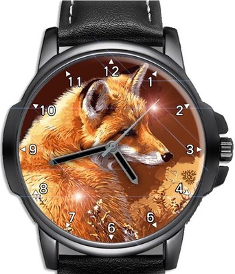 Fox Cute Animal Art Stylish Leather Strap Wrist Watch | eBay
