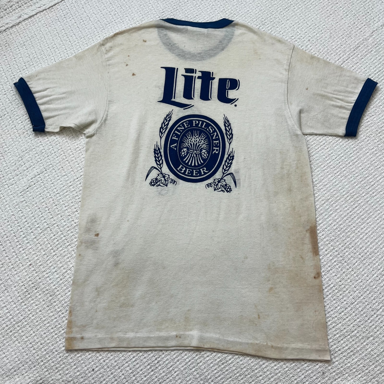 True Vintage 80s Miller Lite Beer Run M Tee T Shirt W… - Gem