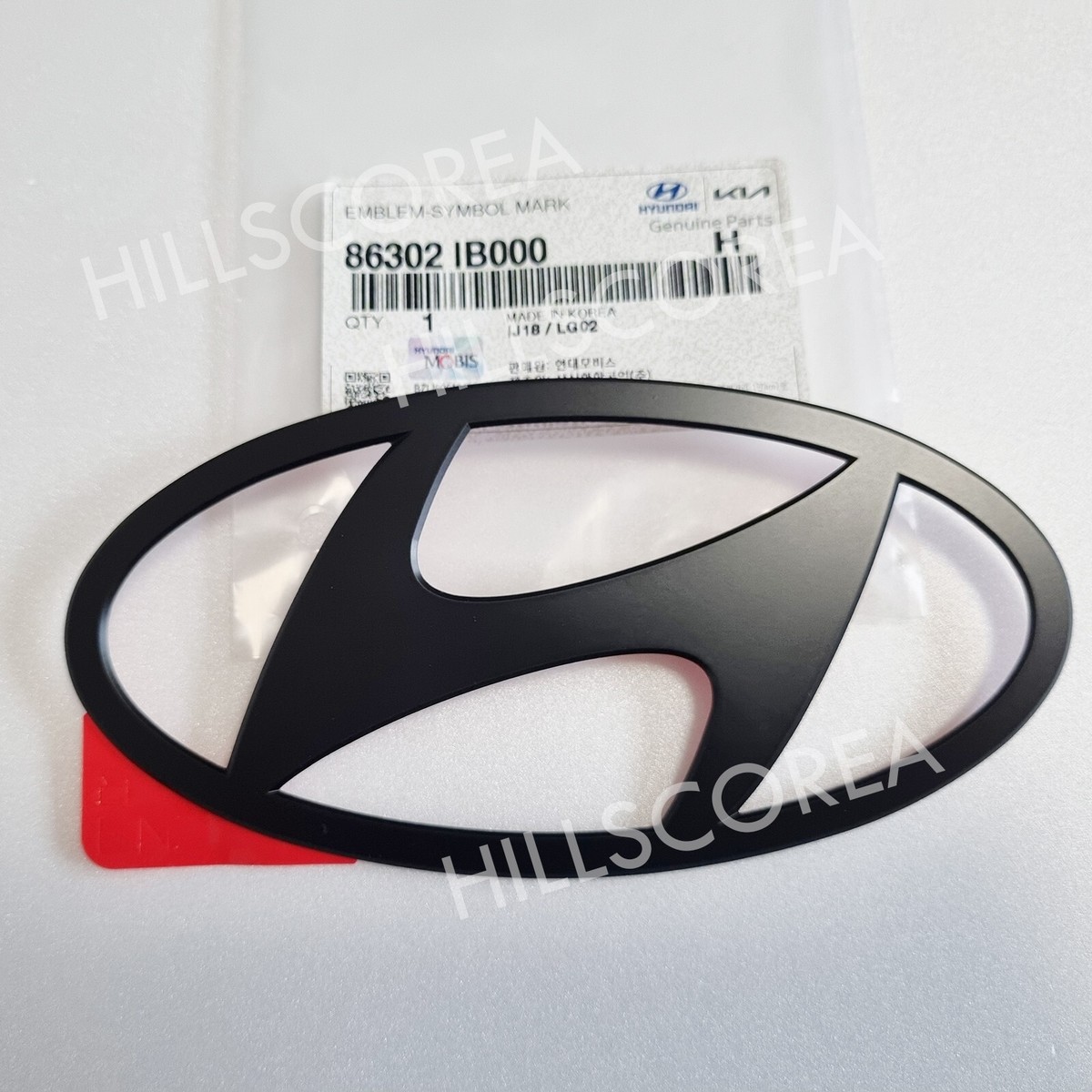 Hyundai Logo Black AFD Overlays Front Emblem H Logo Pre Cut Overlay