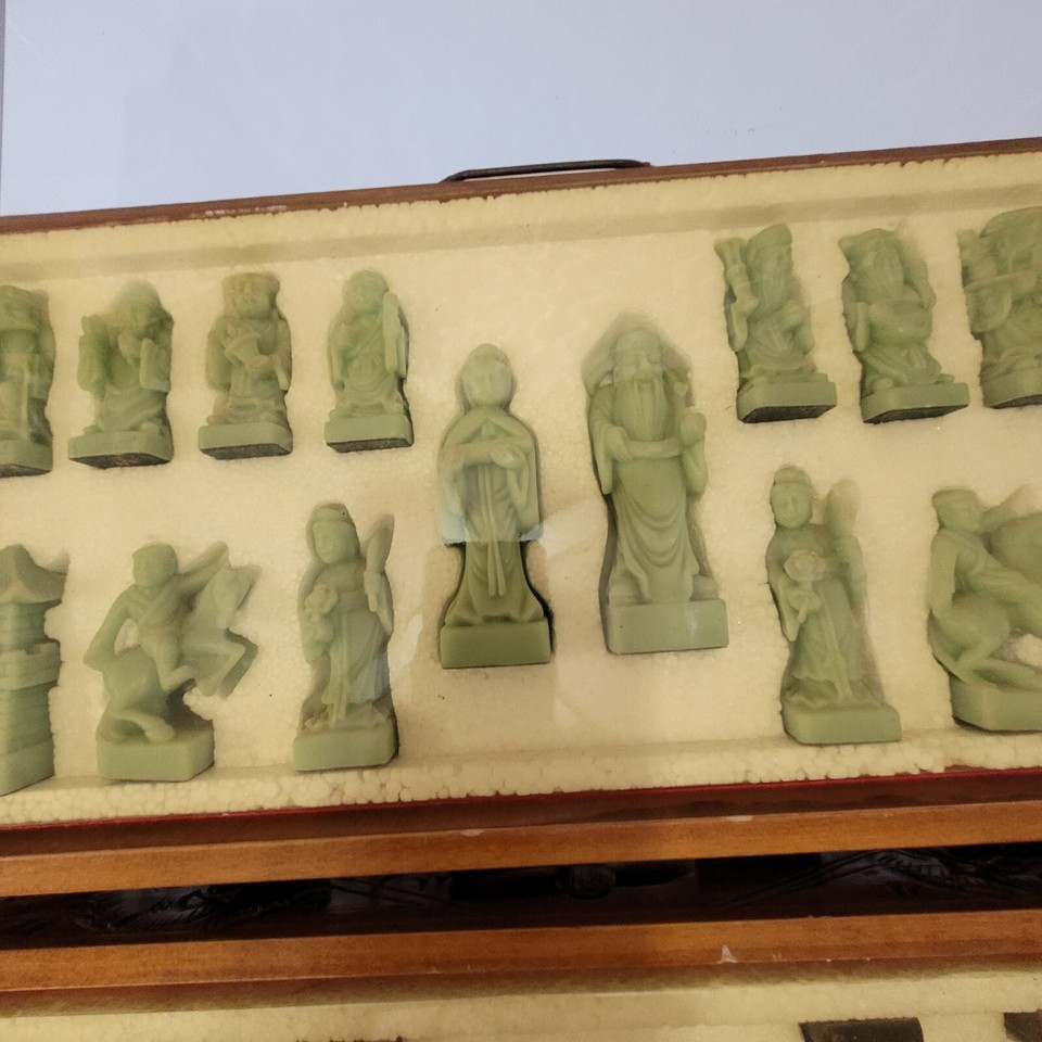 Vintage Chinese Chess Set Emperor Court Chess Set 8 Fairies, Hand ...