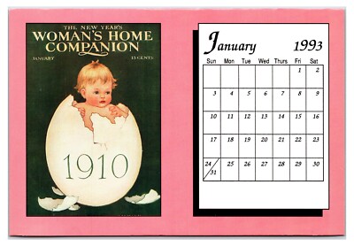 VTG 1993 - Limited Edition January Calendar Postcard - PC Collectors ...