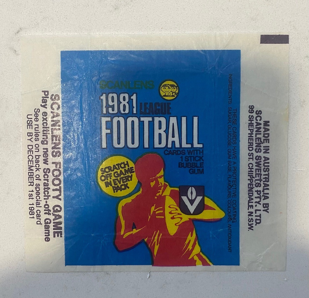 old gum card wrappers Scanlens Topps Wrestling MLB NFL ARL NRL AFL VFL ...