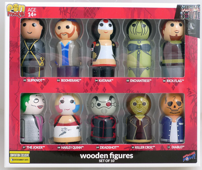 Suicide Squad Pin Mate Wooden Figures 10-Pack Bif Bang Pow 04508 | eBay