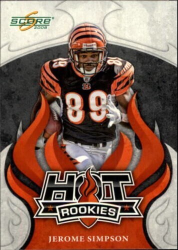 2008 Score Hot Rookies Bengals Football Card #13 Jerome Simpson | eBay