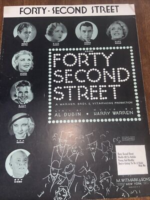 1932 Sheet Music "Forty Second Street” (Harry Warren) Ginger Rogers ...