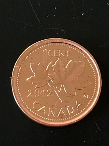 2012 1 Cent Canada QE II Zinc Nice Uncirculated Canadian Penny Non ...