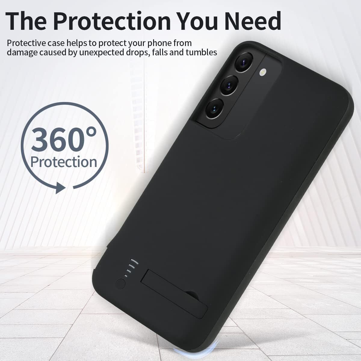 for Galaxy S22 Ultra Battery Case 5000mAh Extended Battery Charging ...