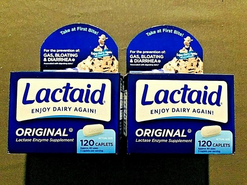 (2) New Boxes Original Lactaid Caplets/ Lactase Enzyme/ Gas/Bloating ...