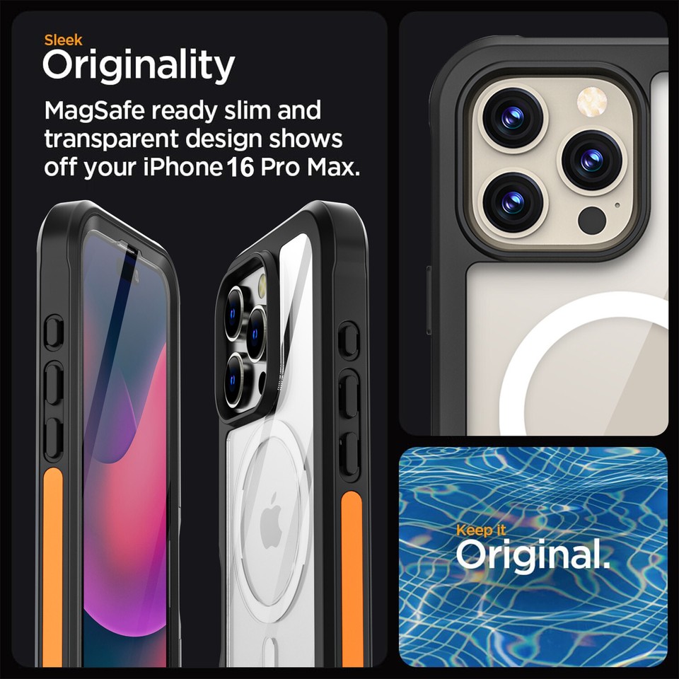 iPhone 16 Pro Max Case MagSafe Shockproof Cover with Privacy Screen ...