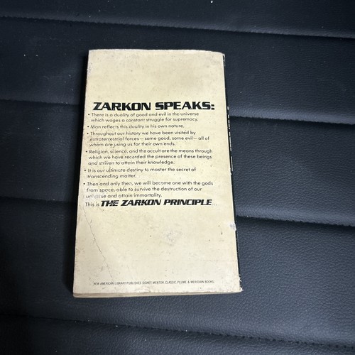 The Zarkon Principle by Zarkon PB first print rare occult/paranormal ...
