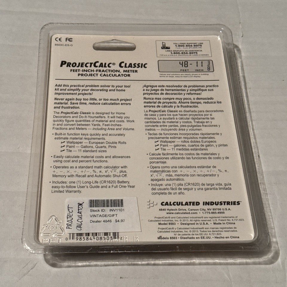Calculated Industries ProjectCalc Classic Calculator Model 8503 BRAND ...