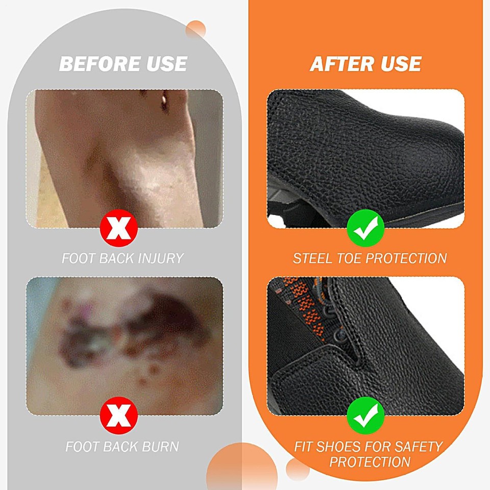Steel Toe Inserts For Shoes With Elastic Strap For Boots & Footwear ...